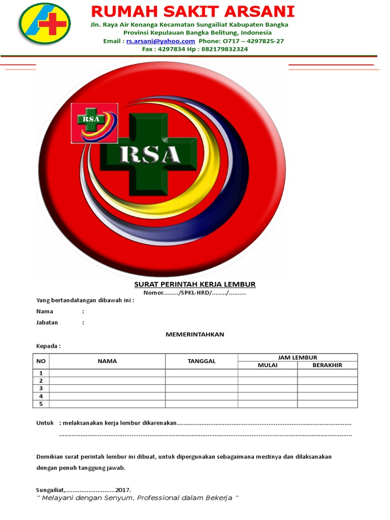 Form Lembur Karyawan | PDF