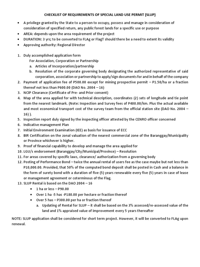 Special Land Use Permit Requirements | PDF | Government Information ...