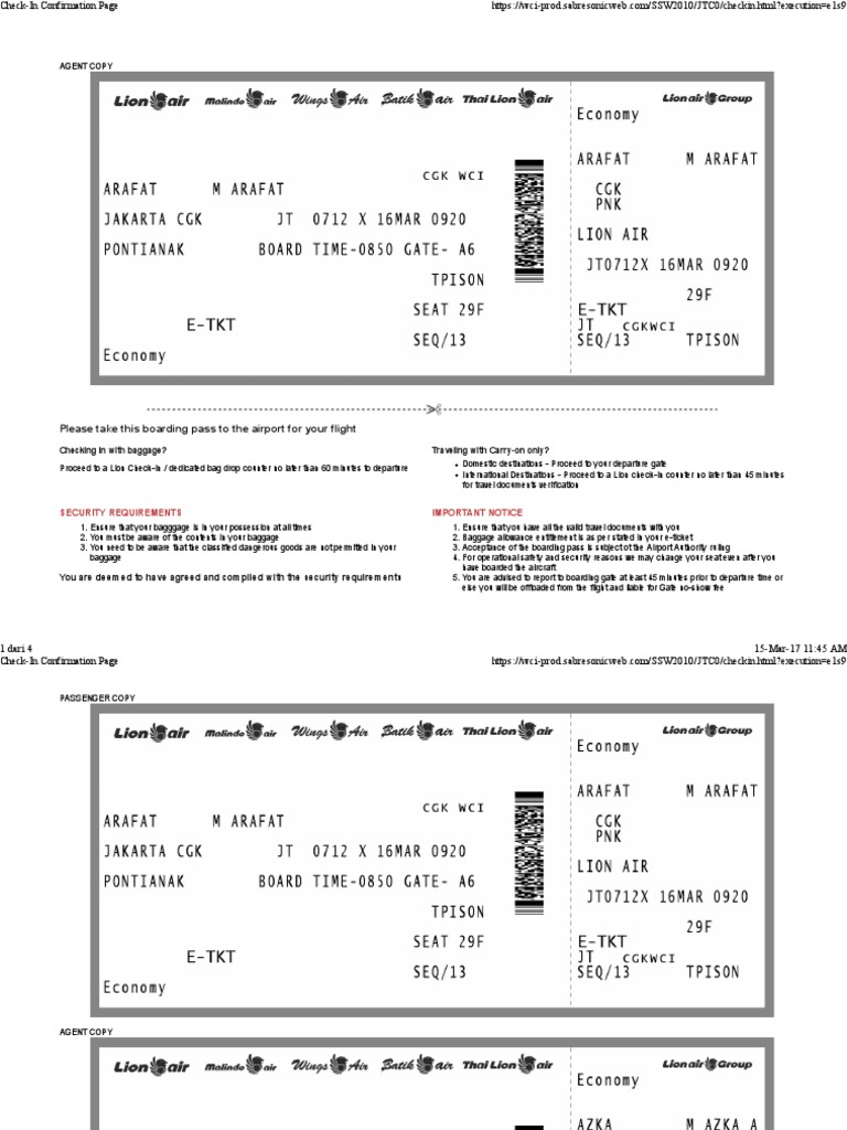 Lion Air Check-In & Security Guide | PDF | Baggage | Aviation