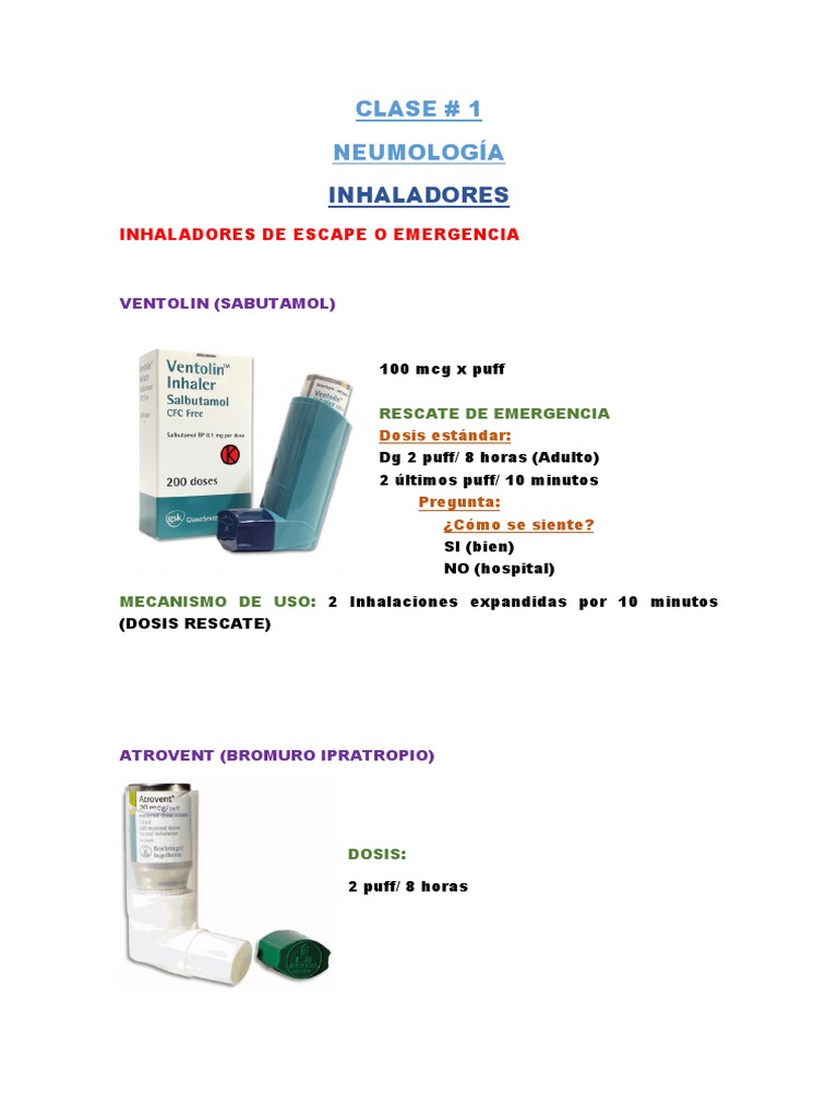 Guía de Inhaladores para Asma y EPOC | PDF | Asma | Drogas