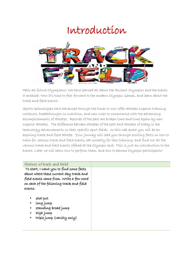Introduction to Track and Field Events | PDF | Track And Field | Sport ...