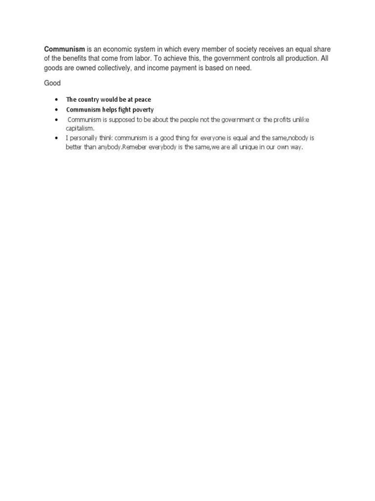 An Overview of the Core Principles of Communist Economic Theory ...