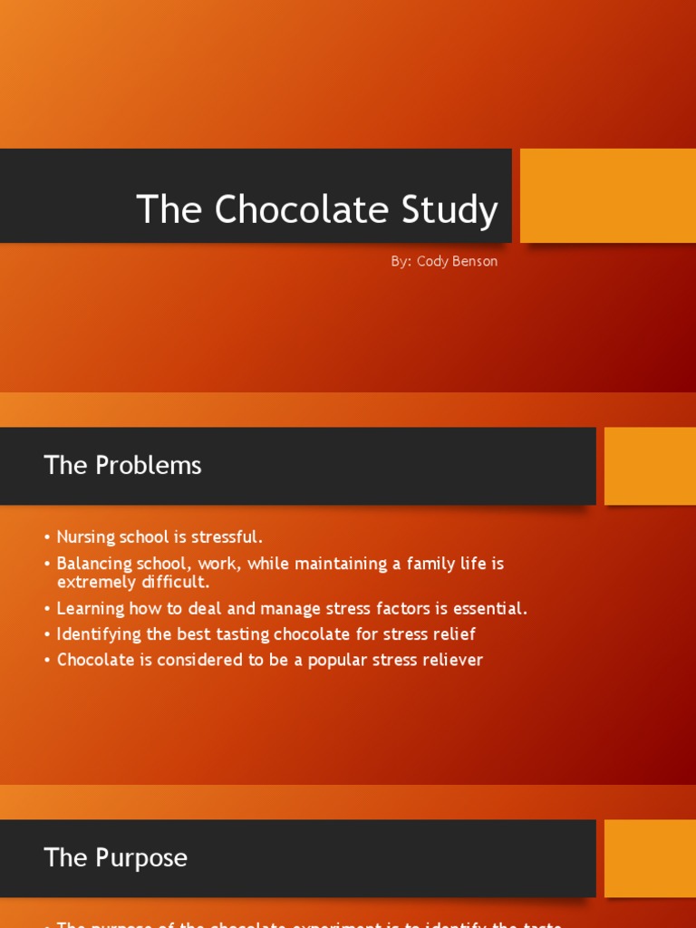 The Chocolate Study | PDF | Quantitative Research | Chocolate