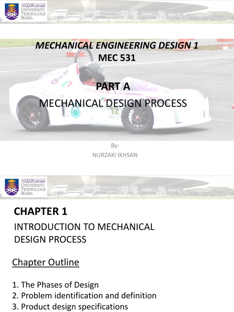 Chapter 1 Introduction To Mechanical Design Process | PDF | Engineering ...