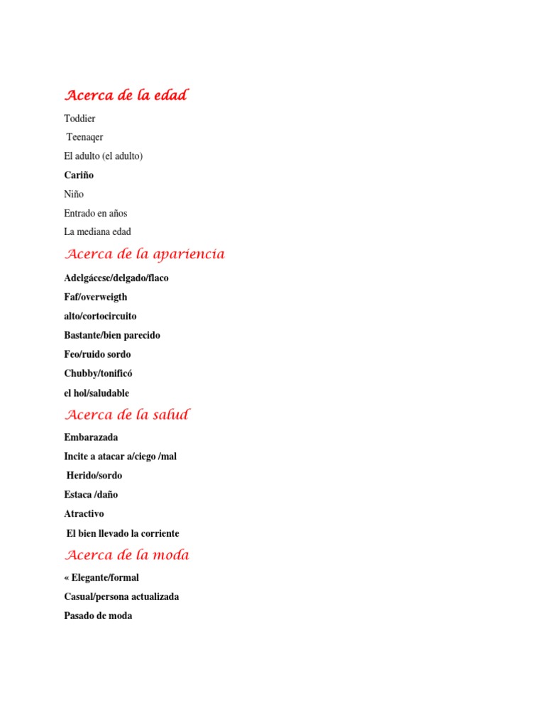 Descripción de Características Personales | PDF | Home & Garden