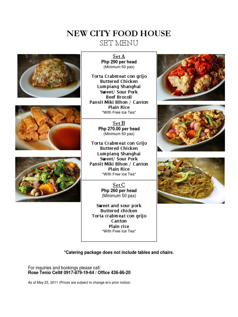 New City Catering Menu Packages 2025 | PDF | Food Industry | Western ...