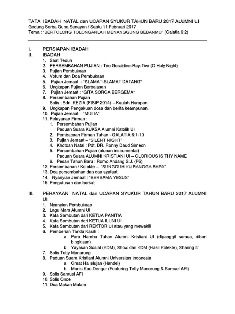 Susunan Acara Pdf Pdf Sains Matematika Agama Spiritualitas