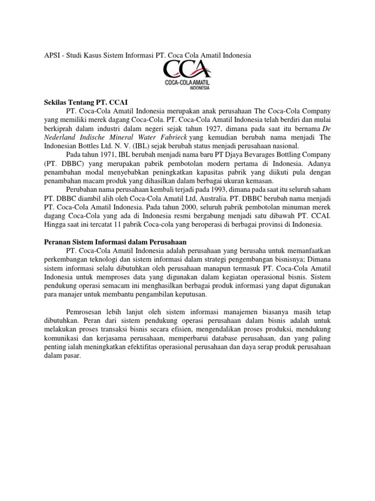 Sistem Informasi di PT. CCAI | PDF | Komputer