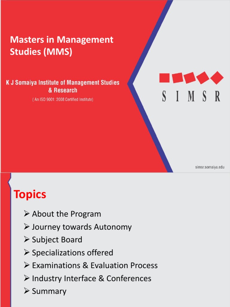 MMS Programme PPT 2017 19 | PDF | Curriculum | Cognition