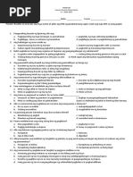 Pre-Test Grade 8 ESP | PDF