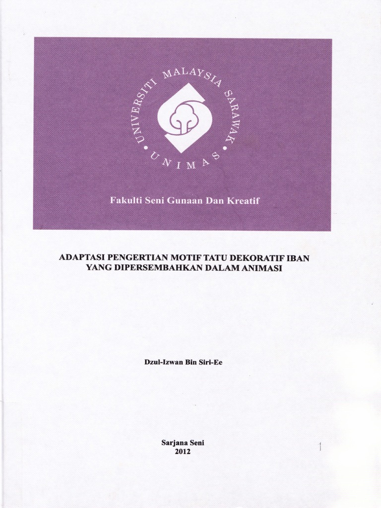 Adaptasi Pengertian Motif Tatu Dekoratif Iban Yang Dipersembahkan Dalam ...