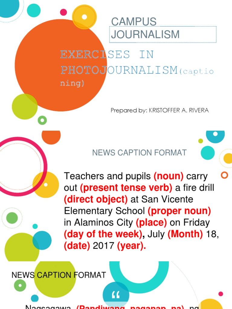Photojournalism Exercises | PDF