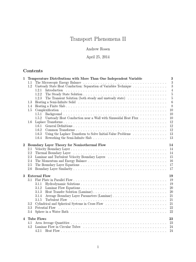 Transport II | PDF | Boundary Layer | Diffusion