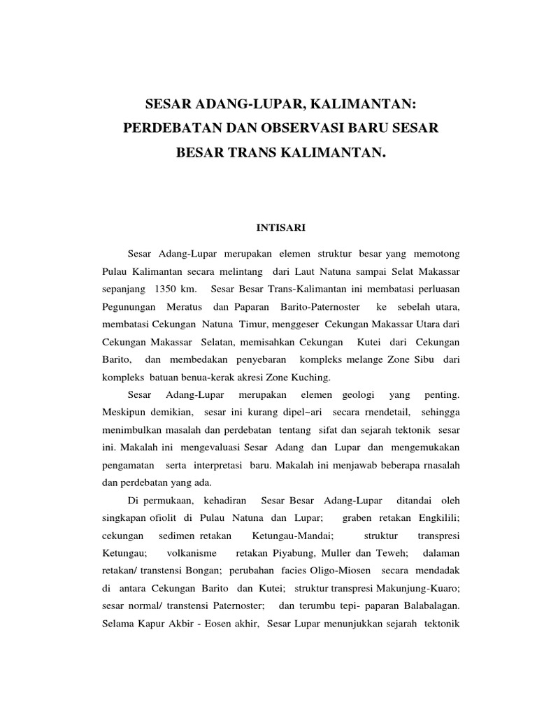 ADANG Trans Kalimantan | PDF