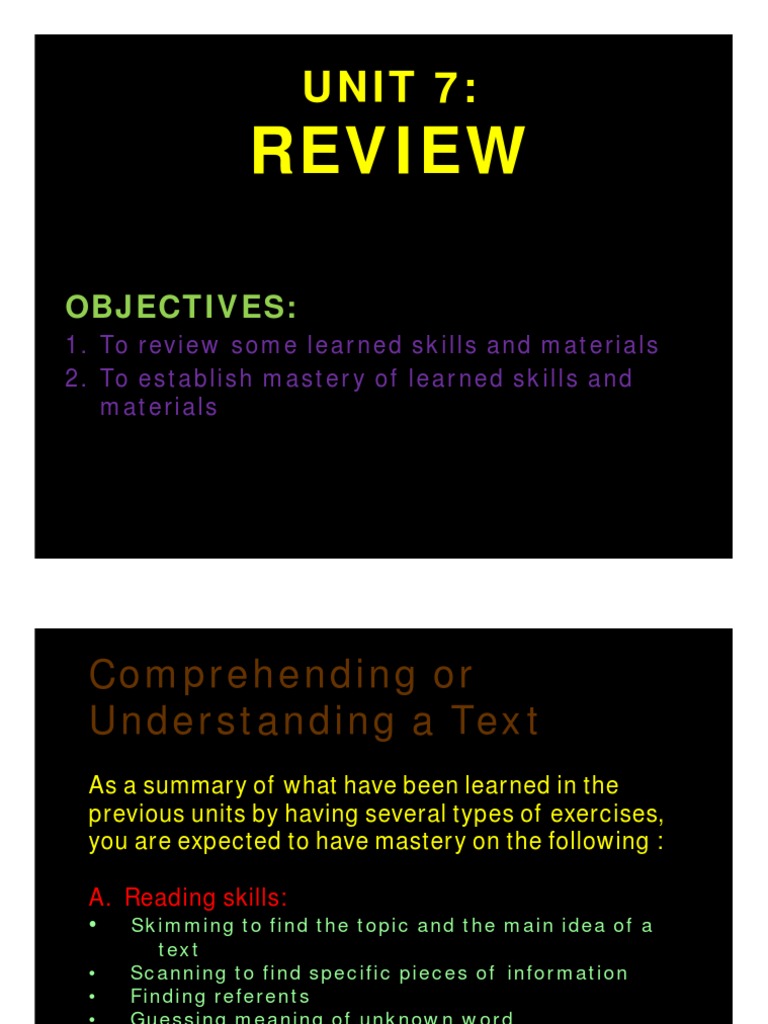 Reviewing Key Concepts: A Comprehensive Unit Review | PDF | Obesity ...