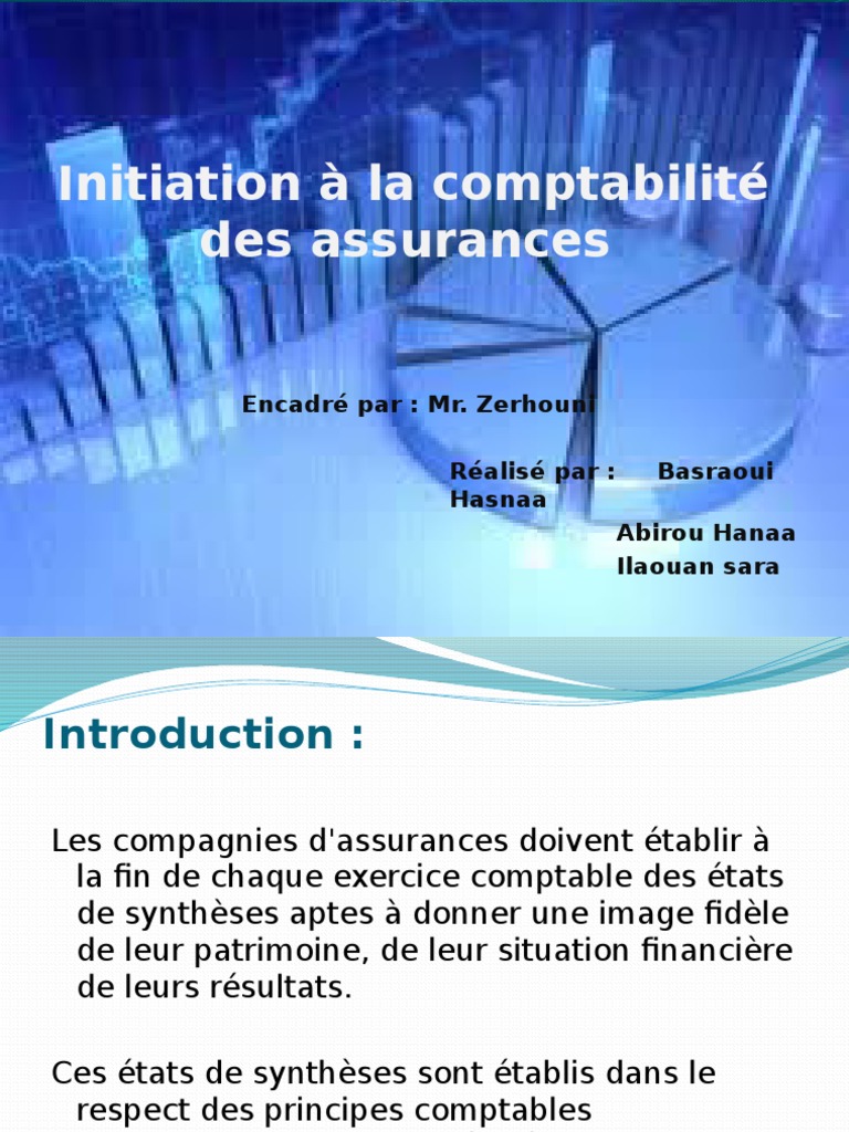 Introduction à la comptabilité des assurances | PDF | Assurance ...