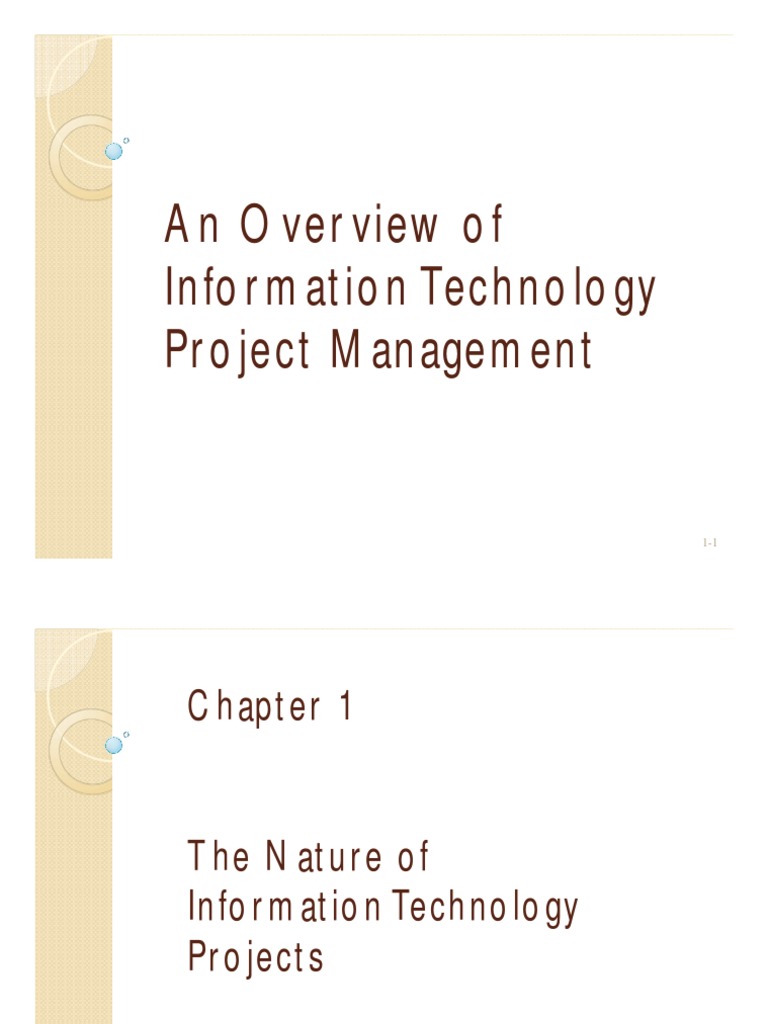 An Overview of Information Technology Project Management | PDF ...