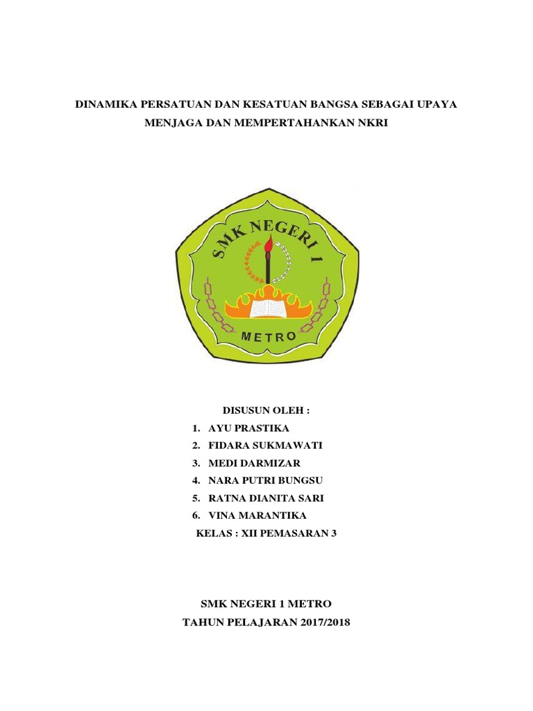 Dinamika Persatuan Dan Kesatuan Bangsa Sebagai Upaya Menjaga Dan Mempertahankan Nkri | PDF