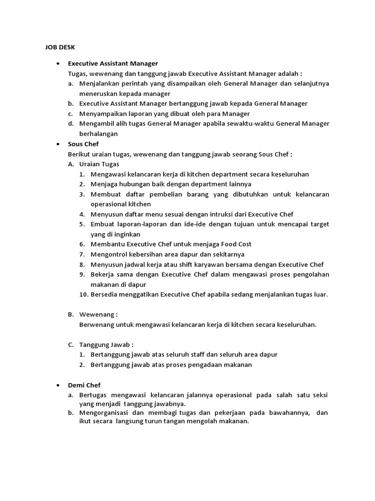 Job Desk | PDF