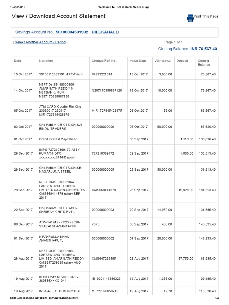 Welcome To HDFC Bank NetBanking | PDF | Services (Economics) | Service ...