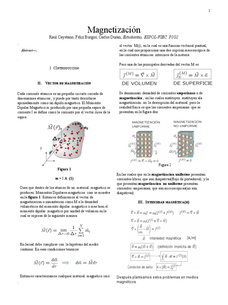 Magnetizacion | PDF | Campo magnético | Magnetismo