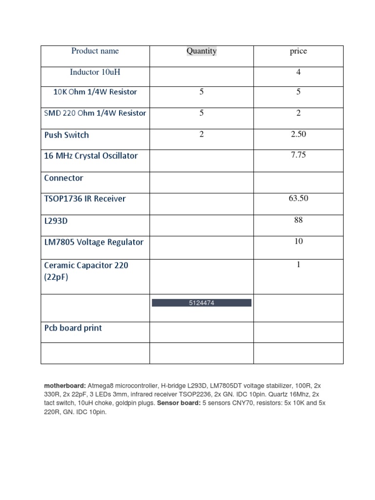 Push Switch 16 MHZ Crystal Oscillator Connector Tsop1736 Ir Receiver ...