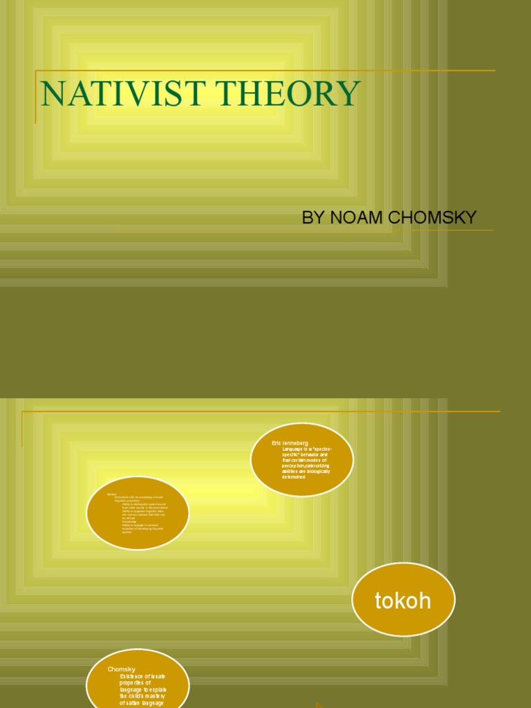 Nativist Theory: by Noam Chomsky | PDF | Grammar | Semiotics
