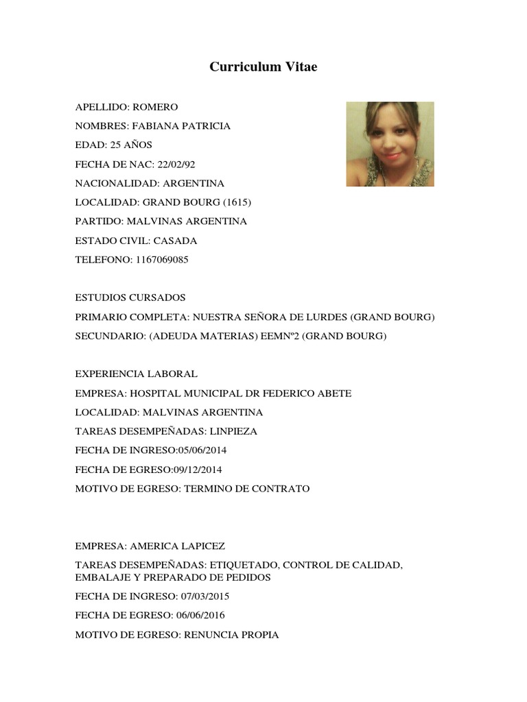 Curriculum Vitae FABI | PDF