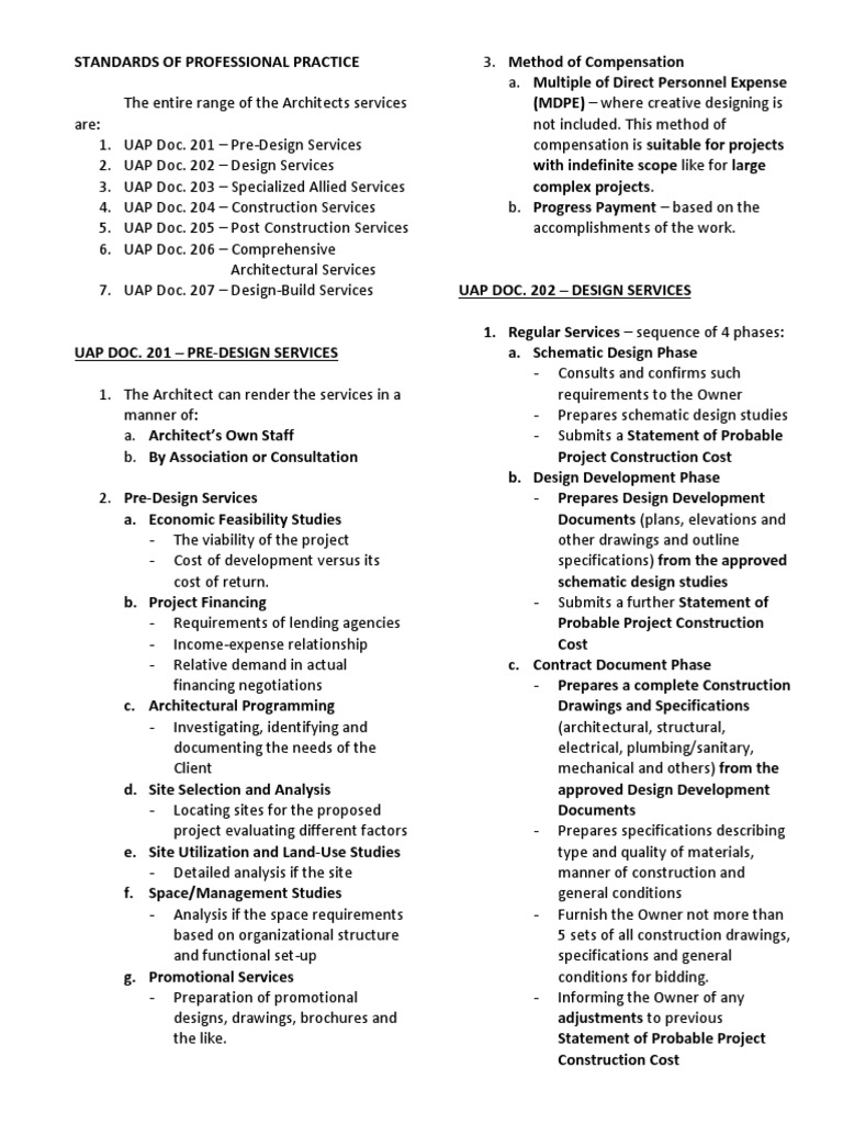 Standards of Professional Practice in Architecture | PDF | Architect ...
