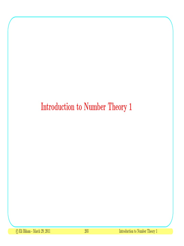 Introduction To Number Theory | PDF | Group (Mathematics) | Prime Number