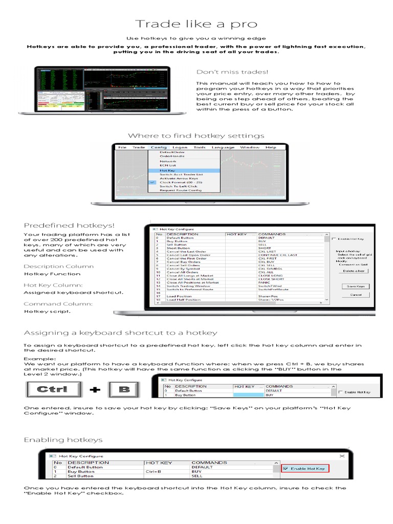 CFD Pro Trader Platform (Hotkey Manual) | PDF | Order (Exchange ...