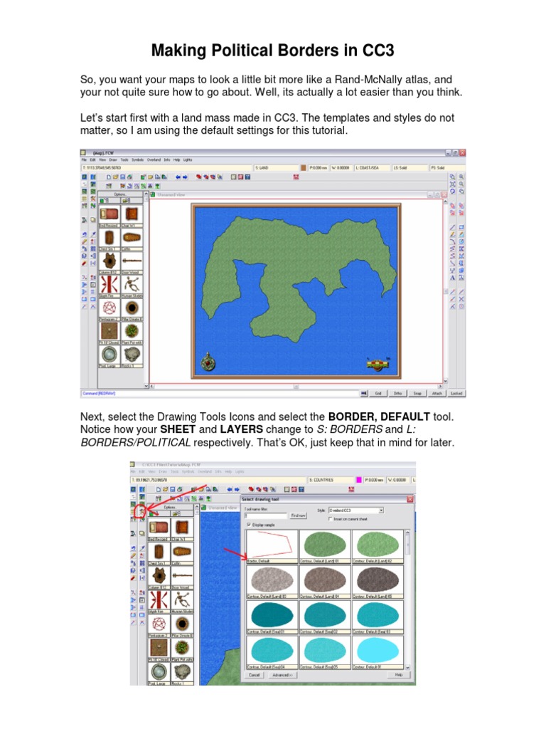 Making Political Borders in CC3 | PDF | Map