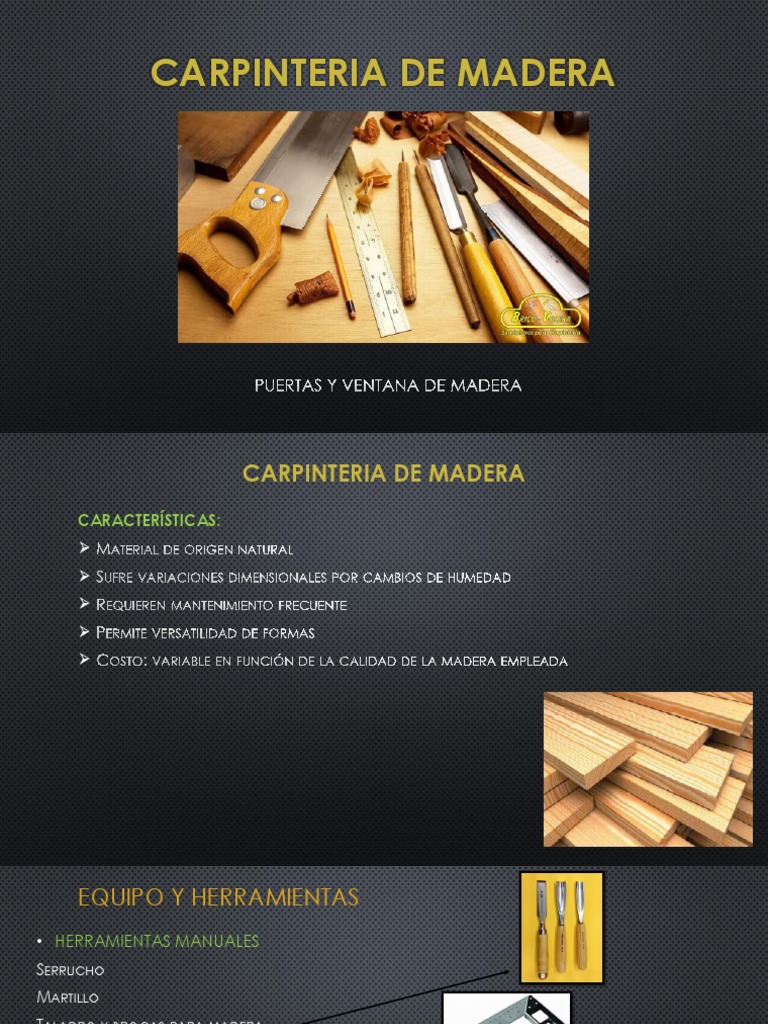 Carpinteria de Madera | PDF | Madera | Aislamiento térmico