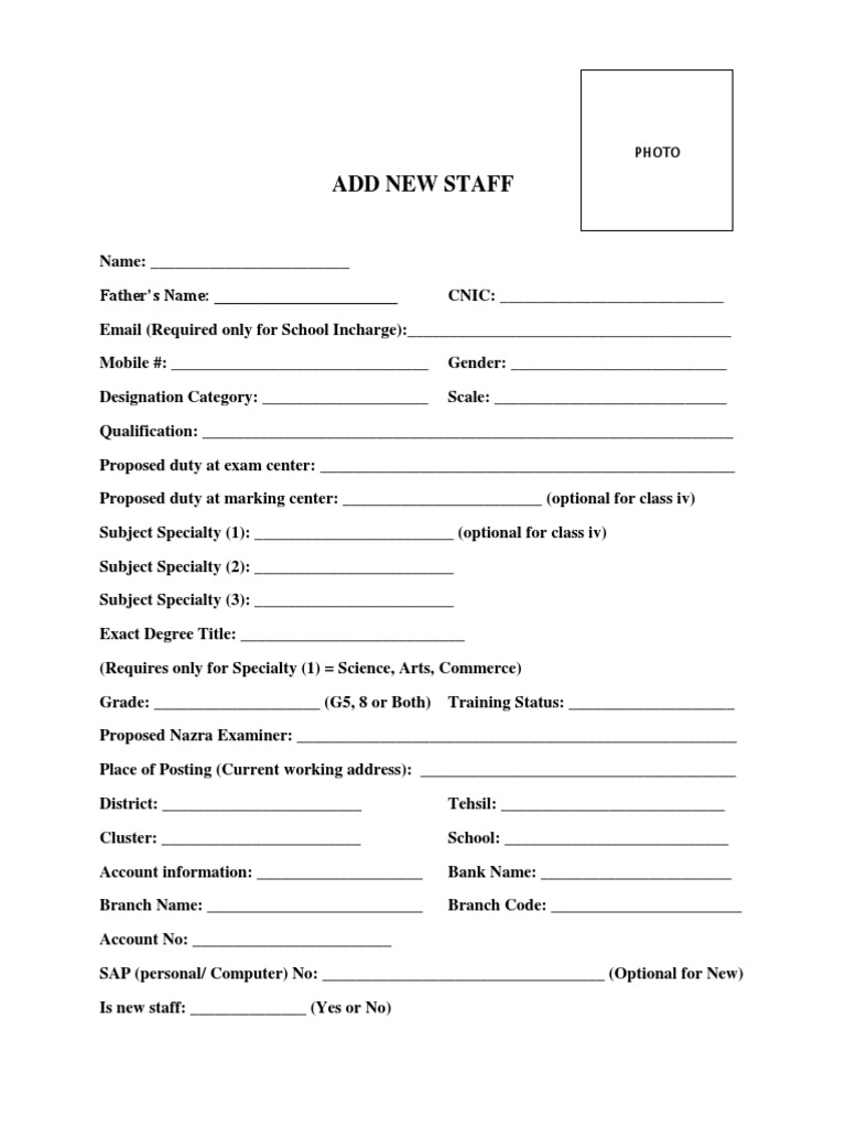 Add New Staff | PDF
