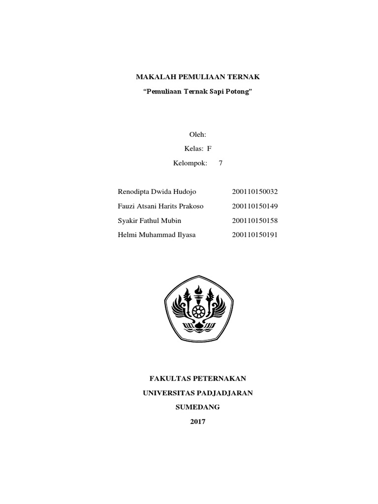 Makalah Pemuliaan Ternak Sapi Potong | PDF Makalah Pemuliaan Ternak Sapi Potong | PDF
