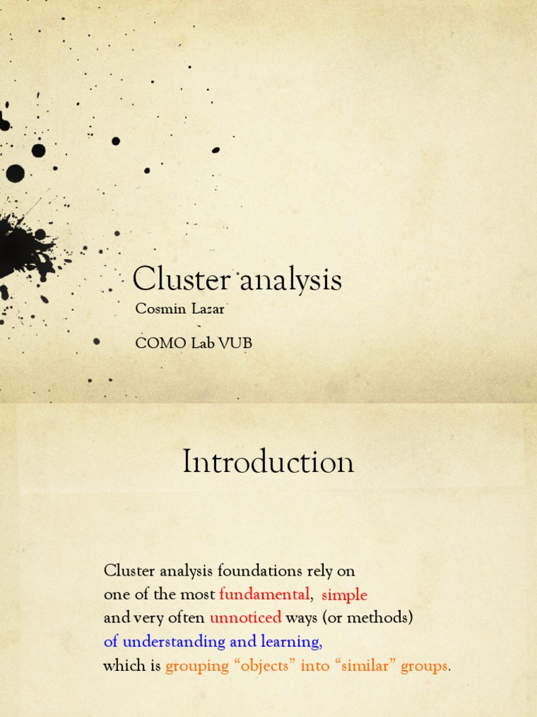Cluster Analysis Pdf Cluster Analysis Hypothesis 