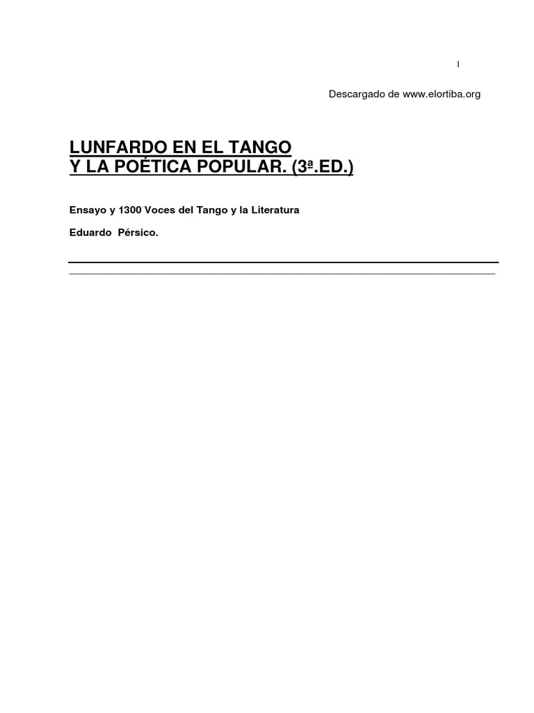 Lunfardo en El-Tango PDF | PDF