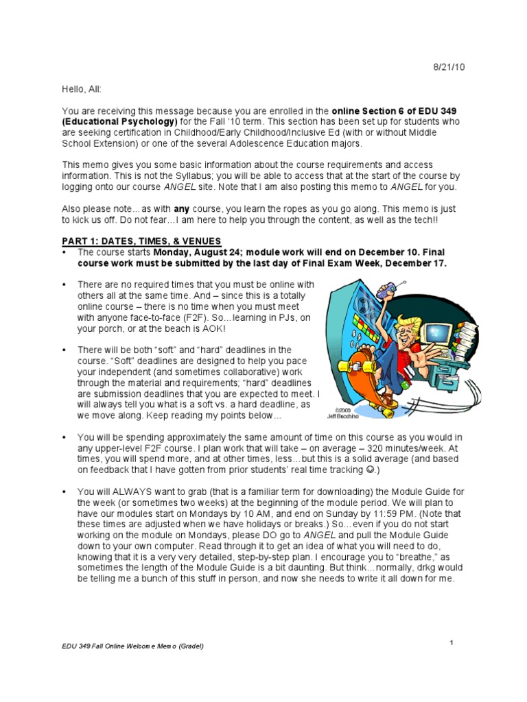 349 Fall 10 Welcome Section6 | PDF | Podcast | Login