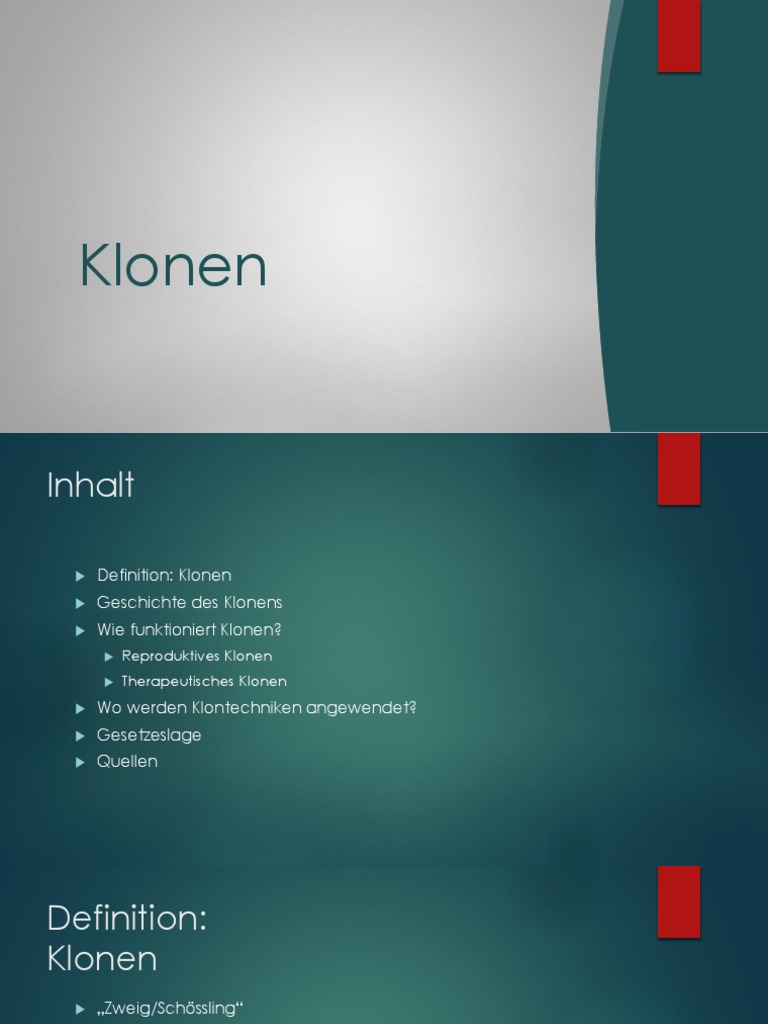 Klonen - Presentation | PDF