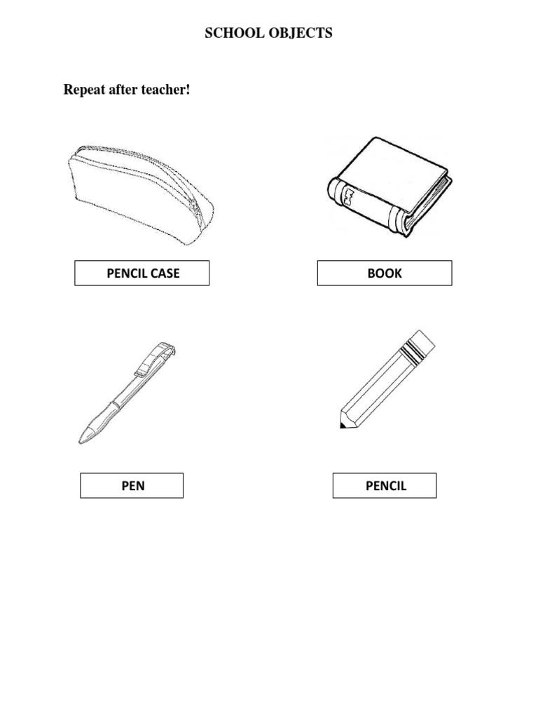 School Objects Identification Activity | PDF