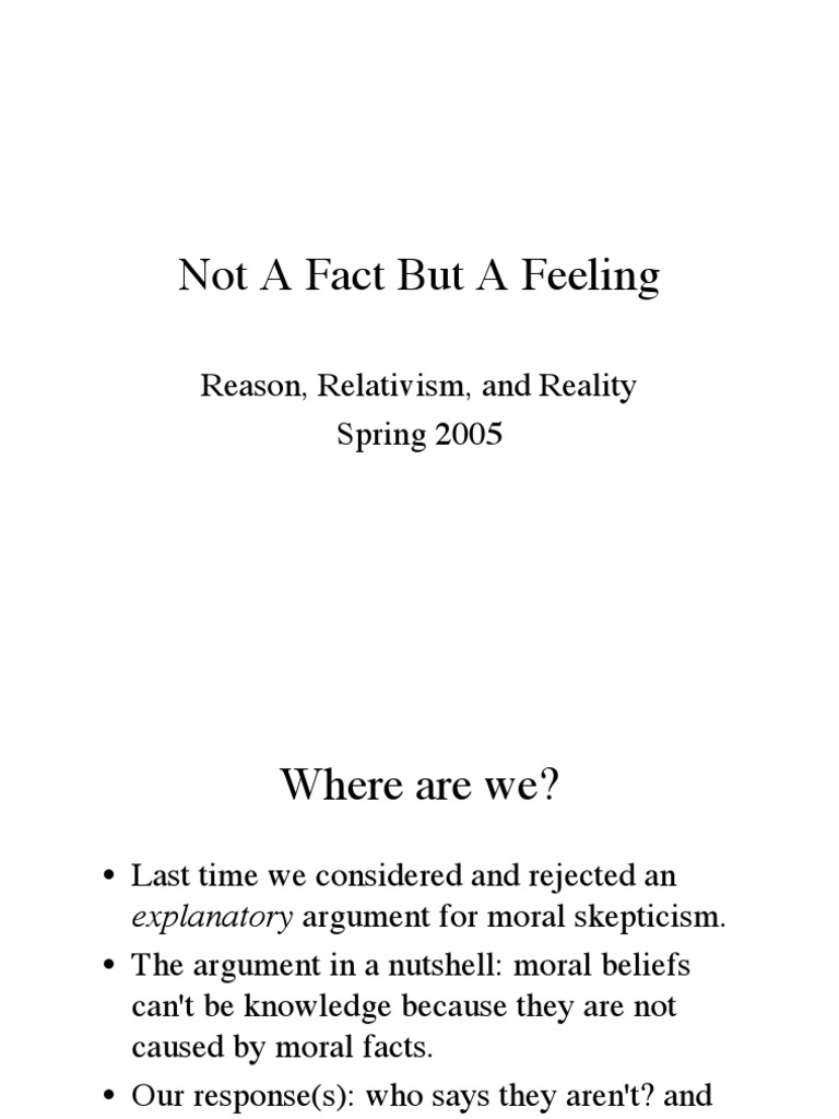 l11 No Fact Feel | PDF | Epistemology | Propositional Attitudes
