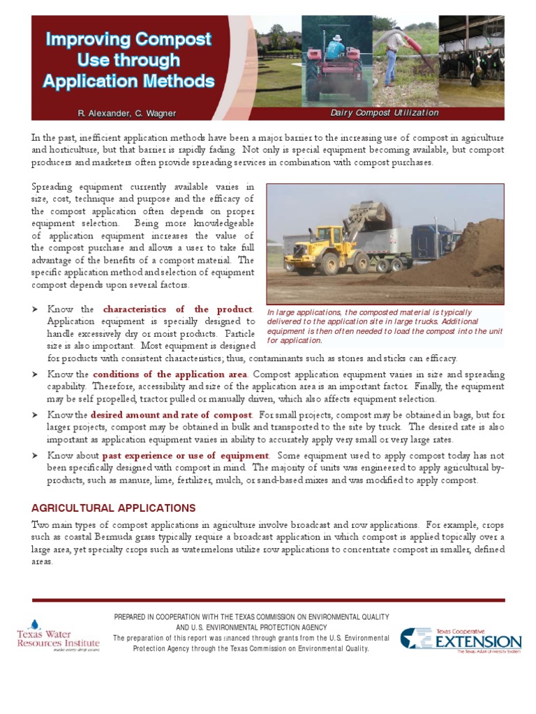 Application Methods of COMPOST | PDF | Compost | Soil