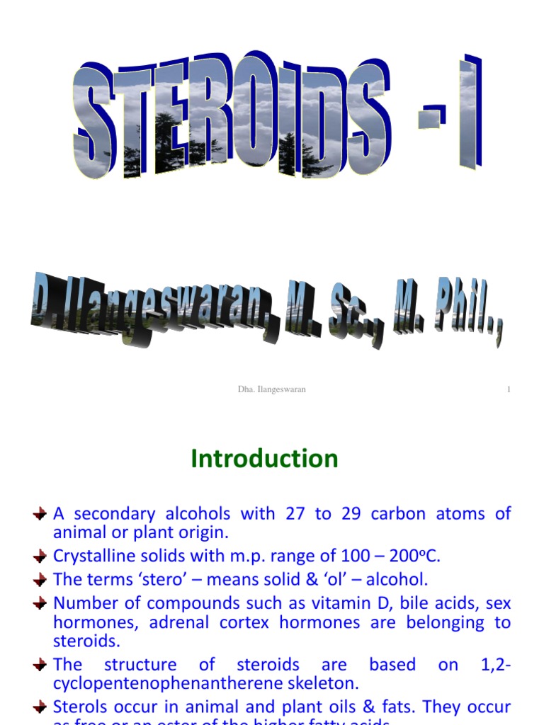 Steroids - I | PDF | Methyl Group | Ketone