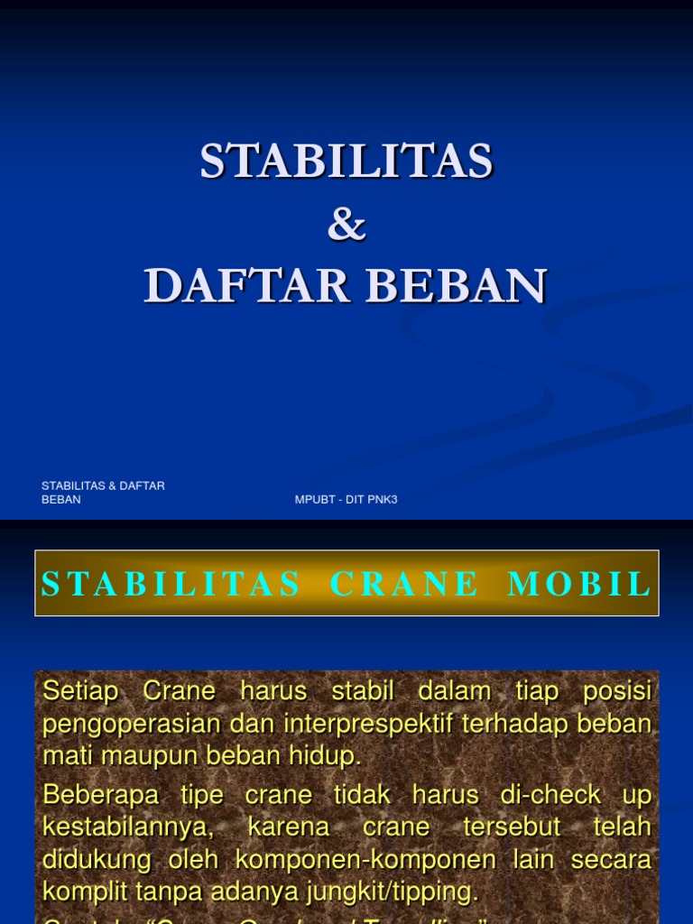 Stabilitas & Daftar Beban (Supono) | PDF