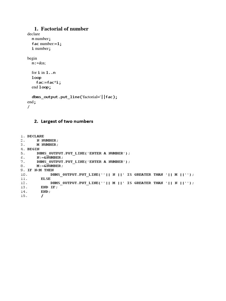 Factorial of Number | PDF | Computer Programming | Teaching Mathematics