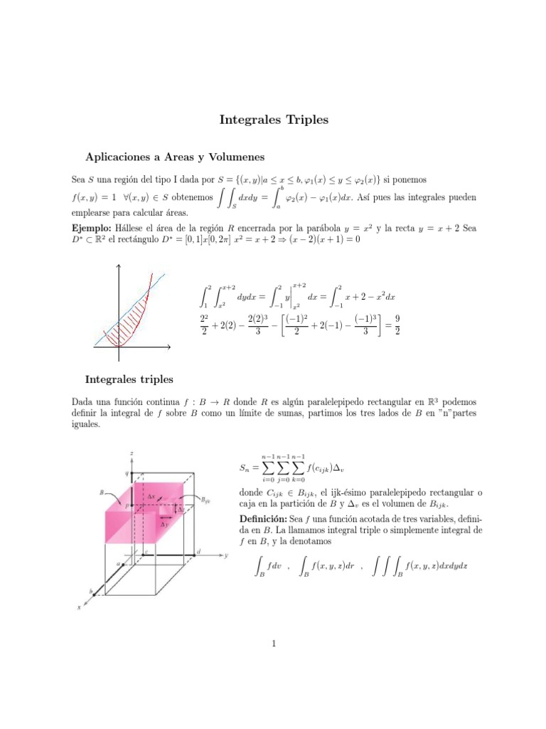 Integrales Triples PDF | PDF | Integral | Zona
