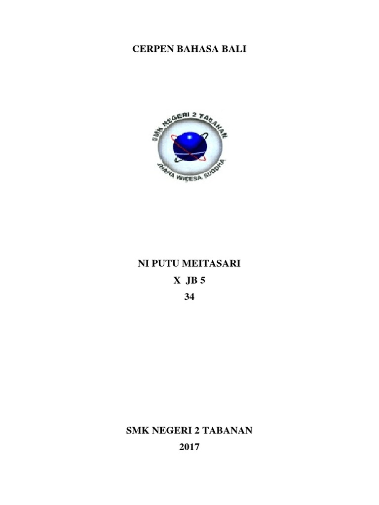 Cerpen Bahasa Bali Pdf