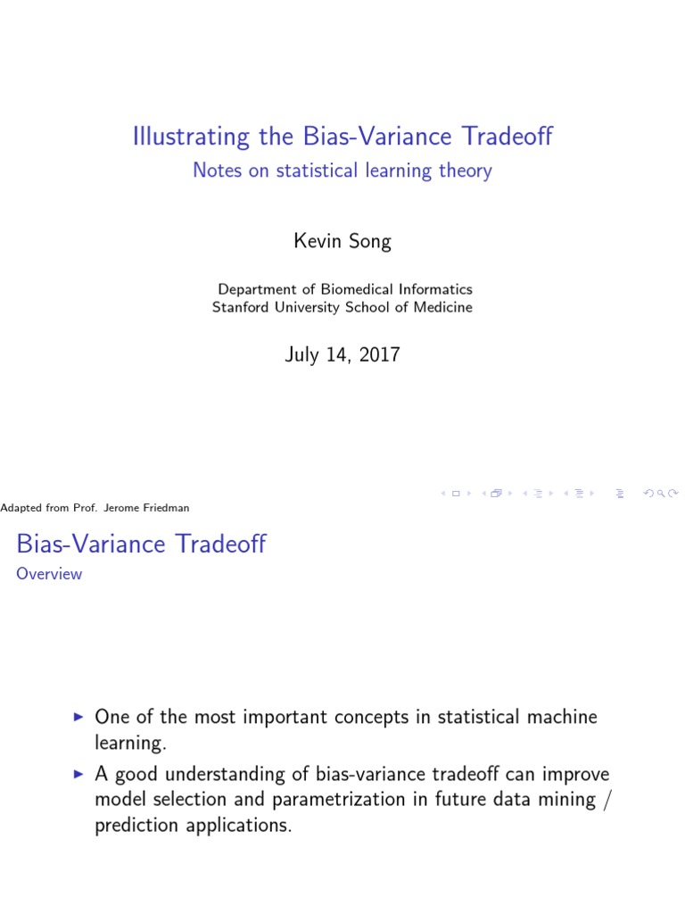 Bias Variance Tradeoff | PDF | Bias Of An Estimator | Mean Squared Error
