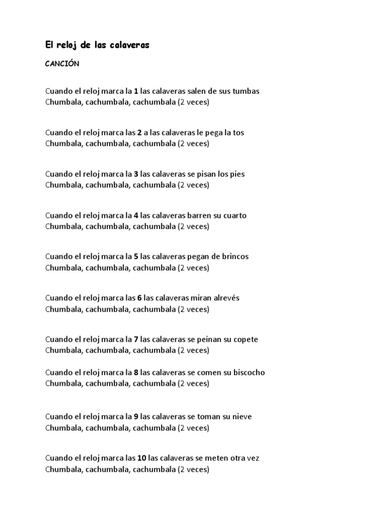 Cancion de Calaveras | PDF