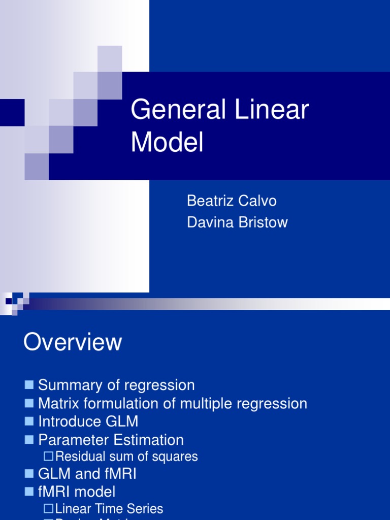 General Linear Model | PDF | Regression Analysis | Functional Magnetic Resonance Imaging